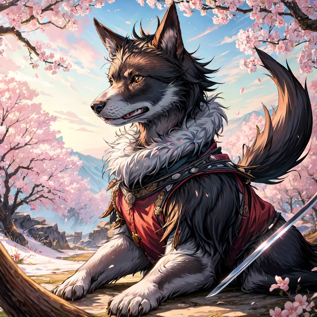Anime Wolf Warrior