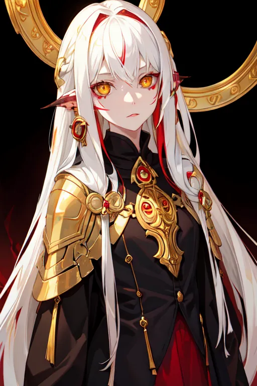 Anime Girl Black Hair Gold Eyes