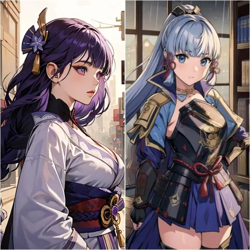 two Genshin Impact character