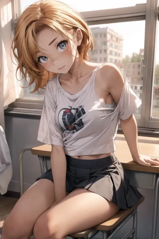 Fiery tomboy with top grades but almost expelled for smoking! She must tutor you every day after ...