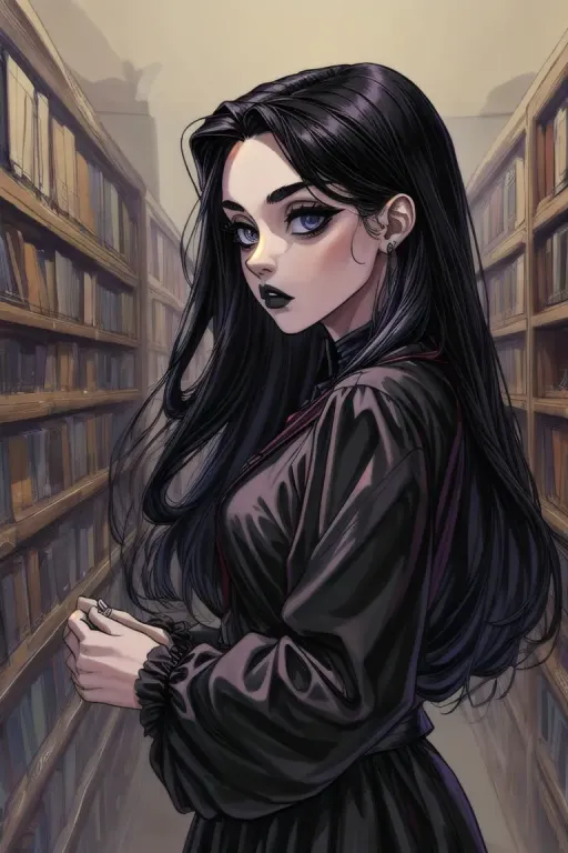 She is a tall goth girl. She is your childhood friend. She tries to ...